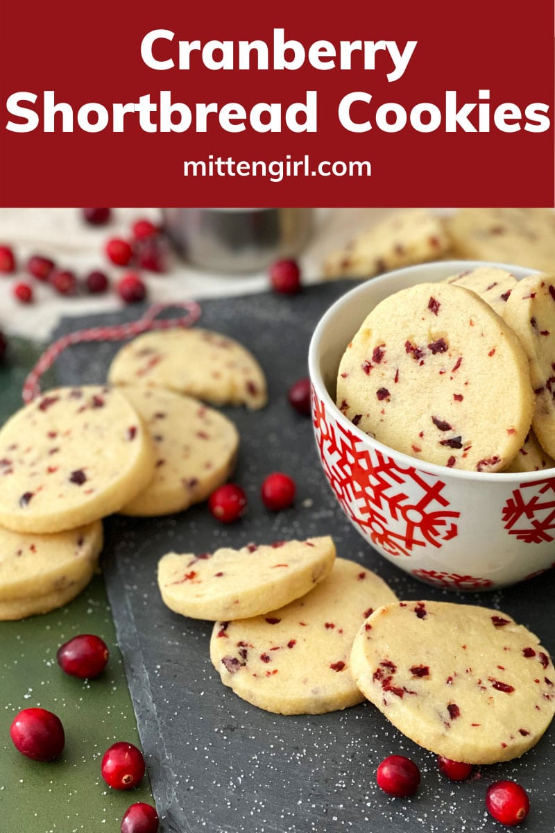 Cranberry Shortbread Cookies (Slice and Bake Recipe) - Homemade Happy Hour