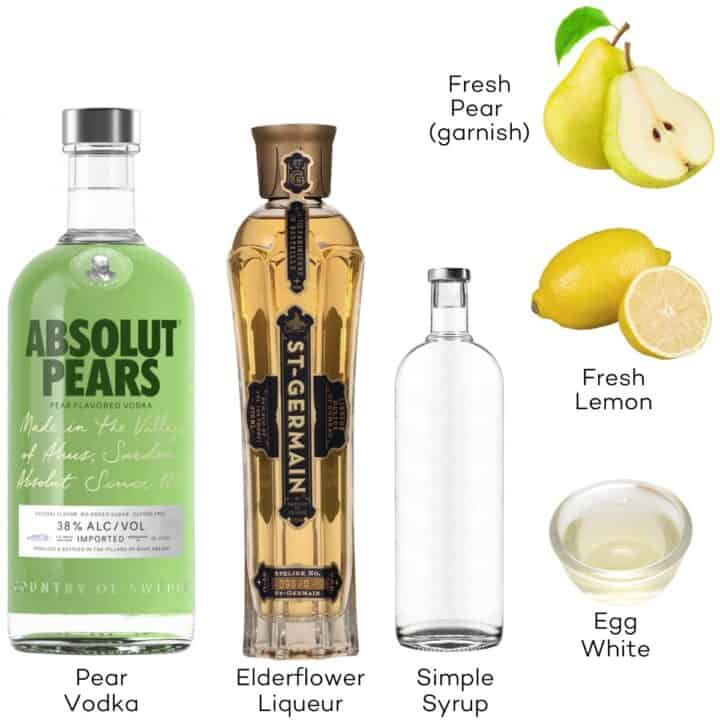 Pear Vodka Sour Cocktail - Homemade Happy Hour