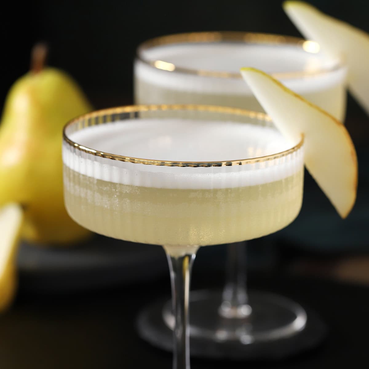 Pear Vodka Sour Cocktail - Homemade Happy Hour