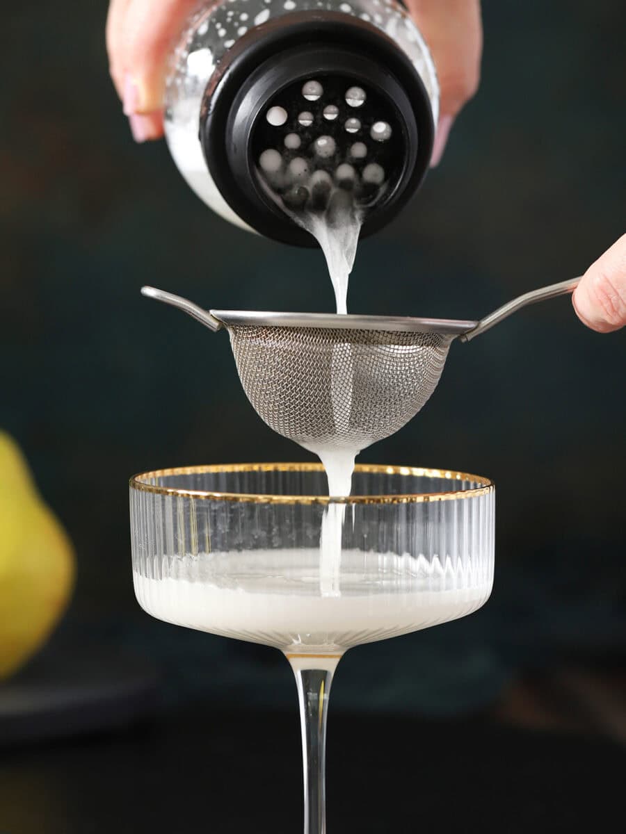 Pear Vodka Sour Cocktail - Homemade Happy Hour