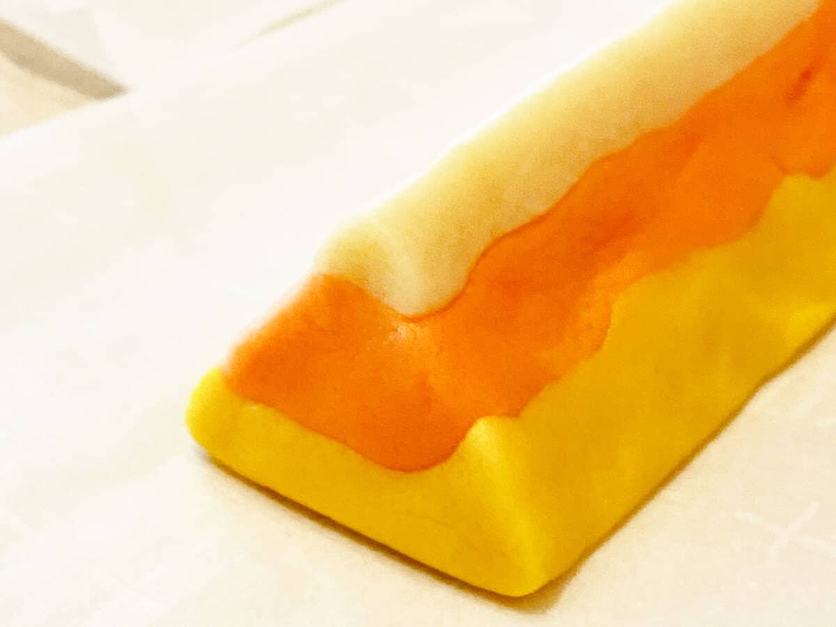 Slice and Bake Halloween Candy Corn Cookies - Homemade Happy Hour