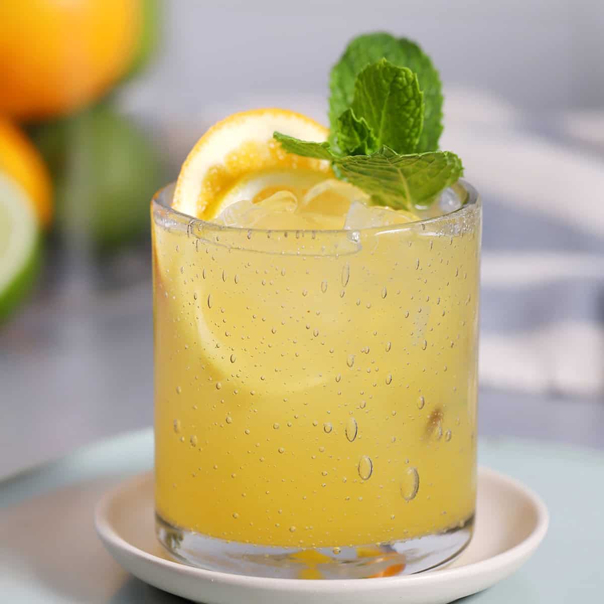 Sparkling Non-Alcoholic Citrus Punch Mocktail - Homemade Happy Hour