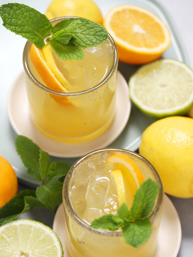 Sparkling Non-Alcoholic Citrus Punch Mocktail - Homemade Happy Hour