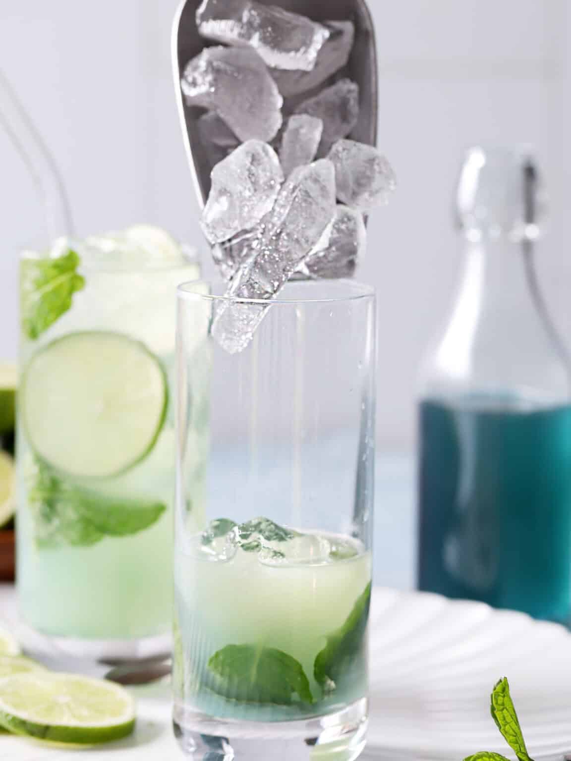 Blue Mojito Cocktail (Blue Curaçao Mojito) - Homemade Happy Hour