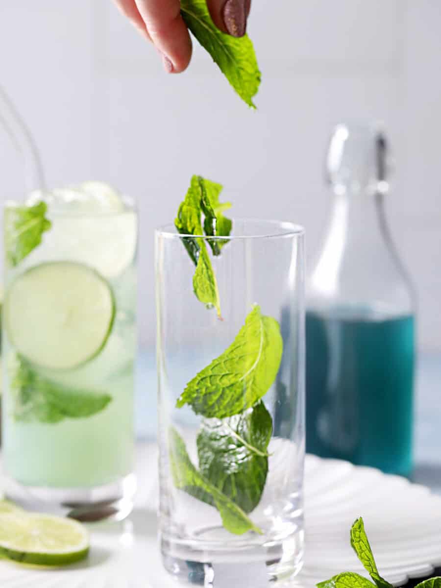 Blue Mojito Cocktail (Blue Curaçao Mojito) - Homemade Happy Hour