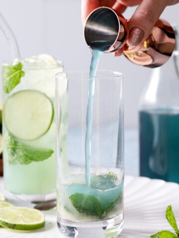 Blue Mojito Cocktail (Blue Curaçao Mojito) - Homemade Happy Hour