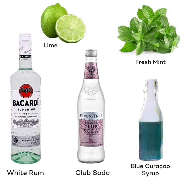 Blue Mojito Cocktail (Blue Curaçao Mojito) - Homemade Happy Hour