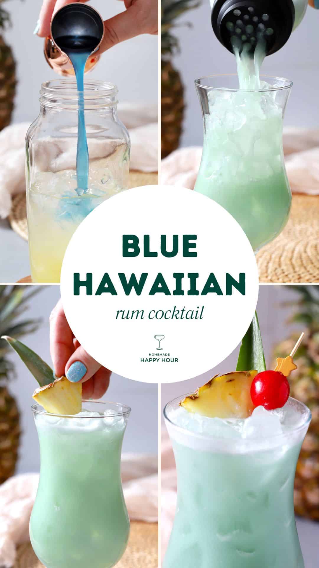 Blue Hawaiian Cocktail - Homemade Happy Hour