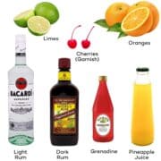 Fruity Tropical Rum Punch (Single Serve or Pitcher) - Homemade Happy Hour