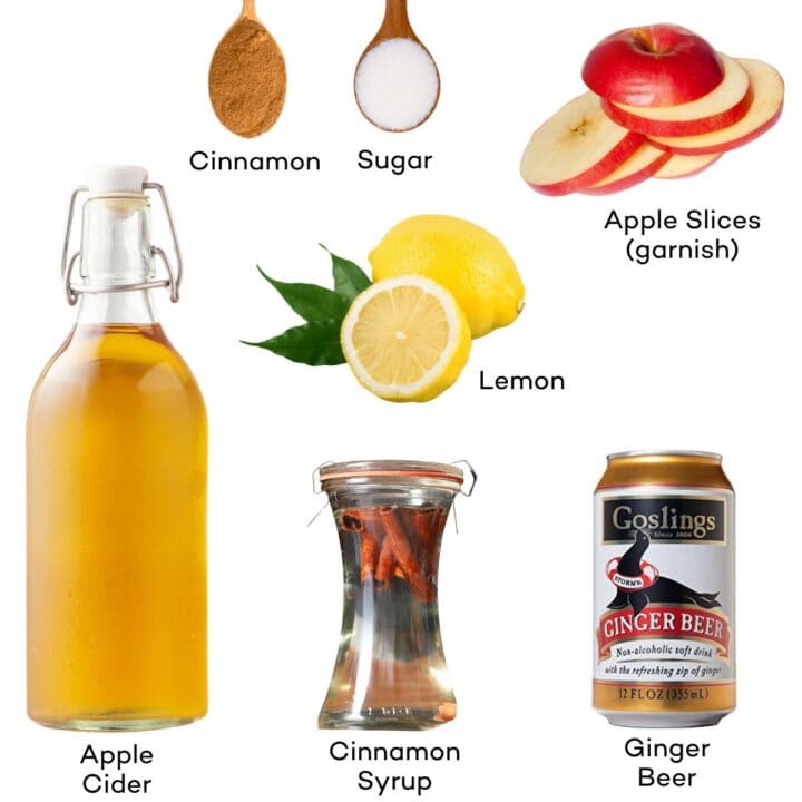 Apple Cider Mocktail with Ginger Beer - Homemade Happy Hour