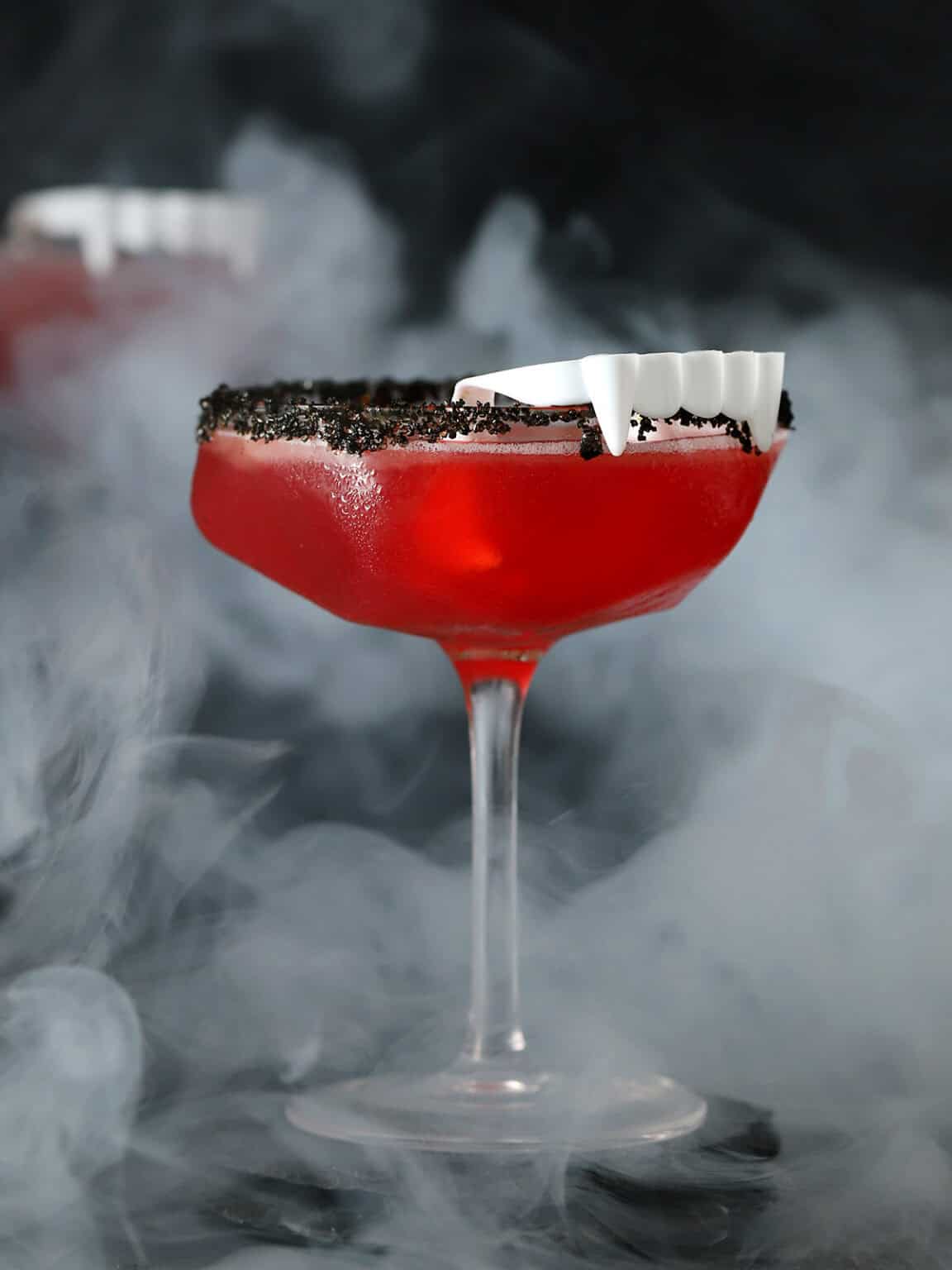 Spooky Vampire's Kiss Halloween Cocktail - Homemade Happy Hour